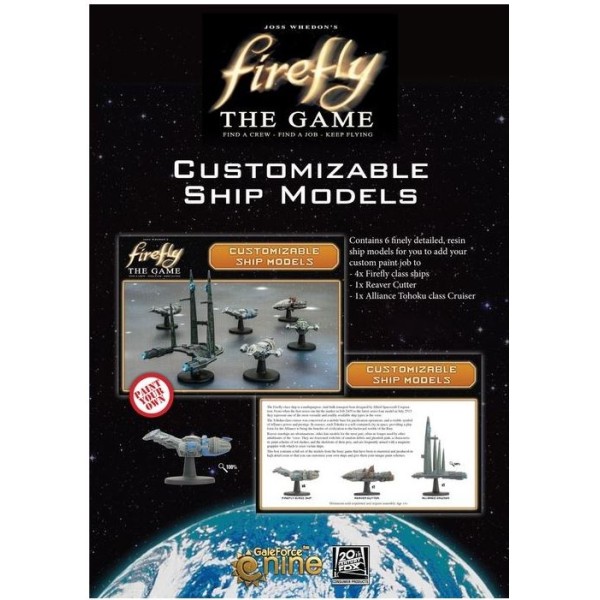 Firefly The Game - Customisable Ship Models Firefly The Game - Customisable Ship Models